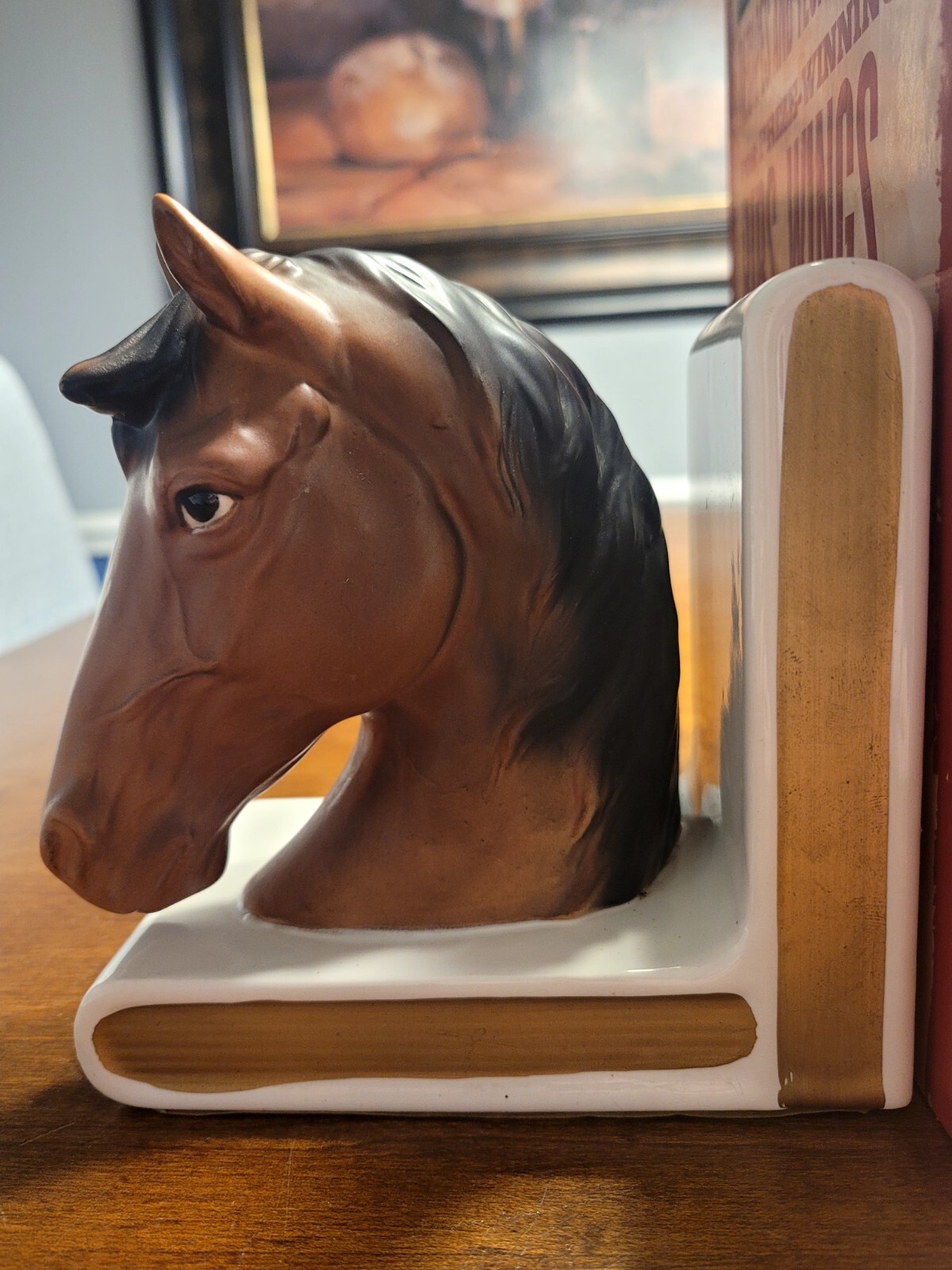 Vintage Lefton Brown Horse Head Book End Single Piece H1681 Original ...