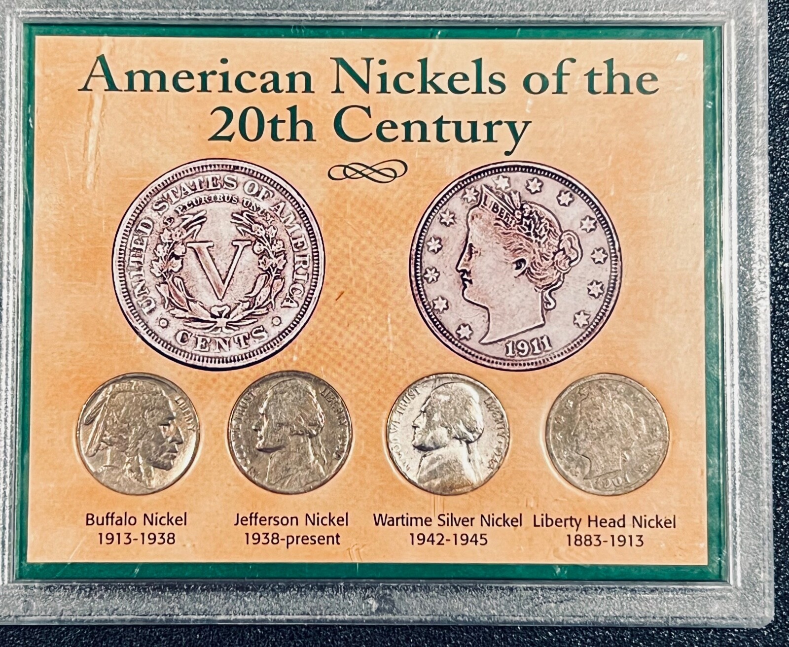 AMERICAN NICKELS OF THE 20TH CENTURY - 4 COIN SET IN HARD PLASTIC ...