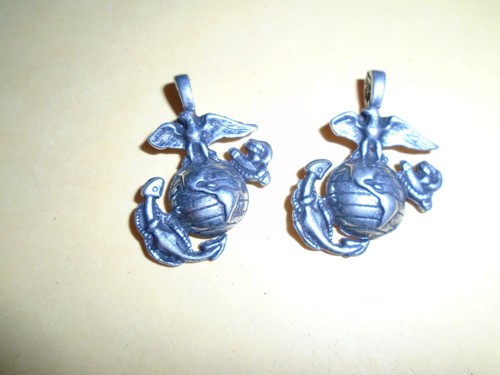 Two (2) USMC Marine EGA Insignia Metal Pendant Charms | eBay
