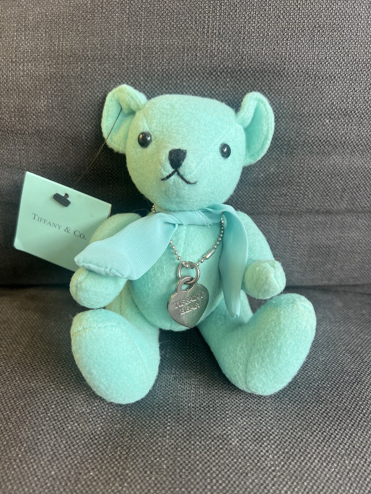 Rare Tiffany & Co Blue Cashmere 6 inch Teddy Bear Wit… - Gem