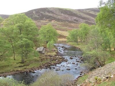 Photo 6x4 Water of Lee Invermark Lodge Just downstream of the loch. A ...
