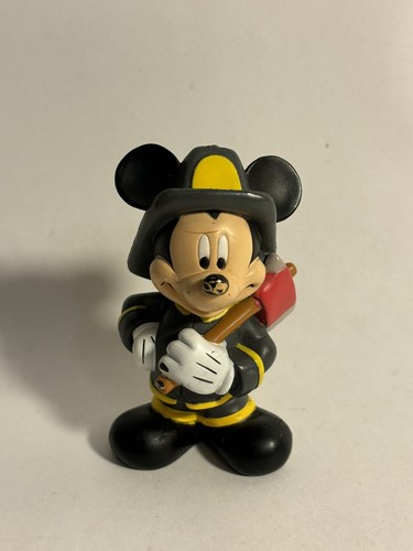 Disney rare Figurine vintage Mickey Mouse Firefighter Deco Pac a Figure ...