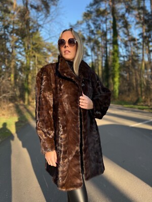 Mink Fur Jacket Made with Fur Pieces, XXL Size, Soft and Luxurious Fur ...
