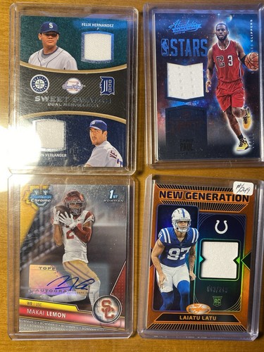 16 Card Sports Card Autograph And Relic Lot, NFL, NBA, MLB,NHL | eBay