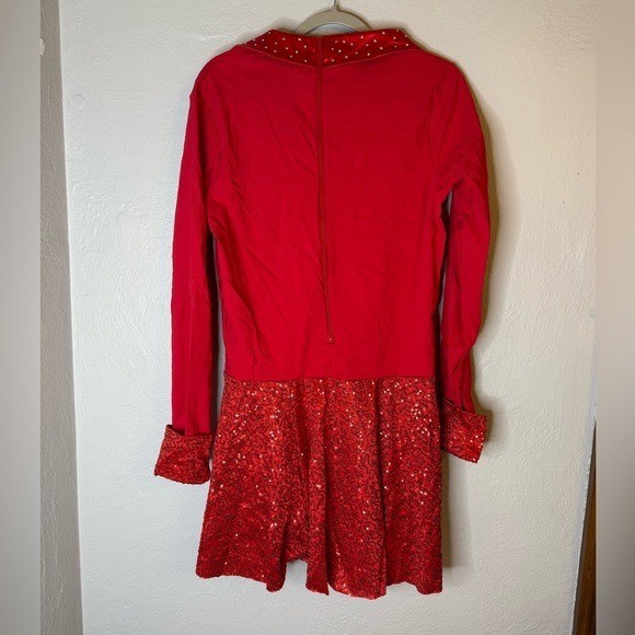 Weissman Dance Costume Vibrant Red Sequin Dress NEW Size Adult XXL ...