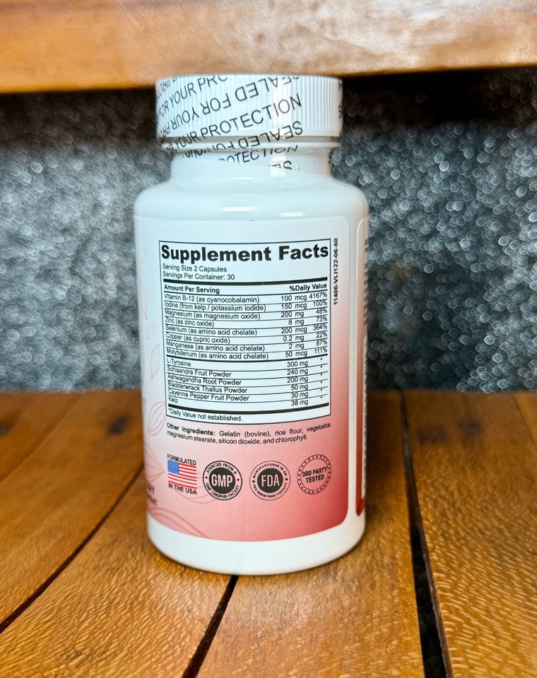 Pure PEAK THYROID SUPPORT, 60 Capsules Dietary Supplement | Sealed | New | eBay