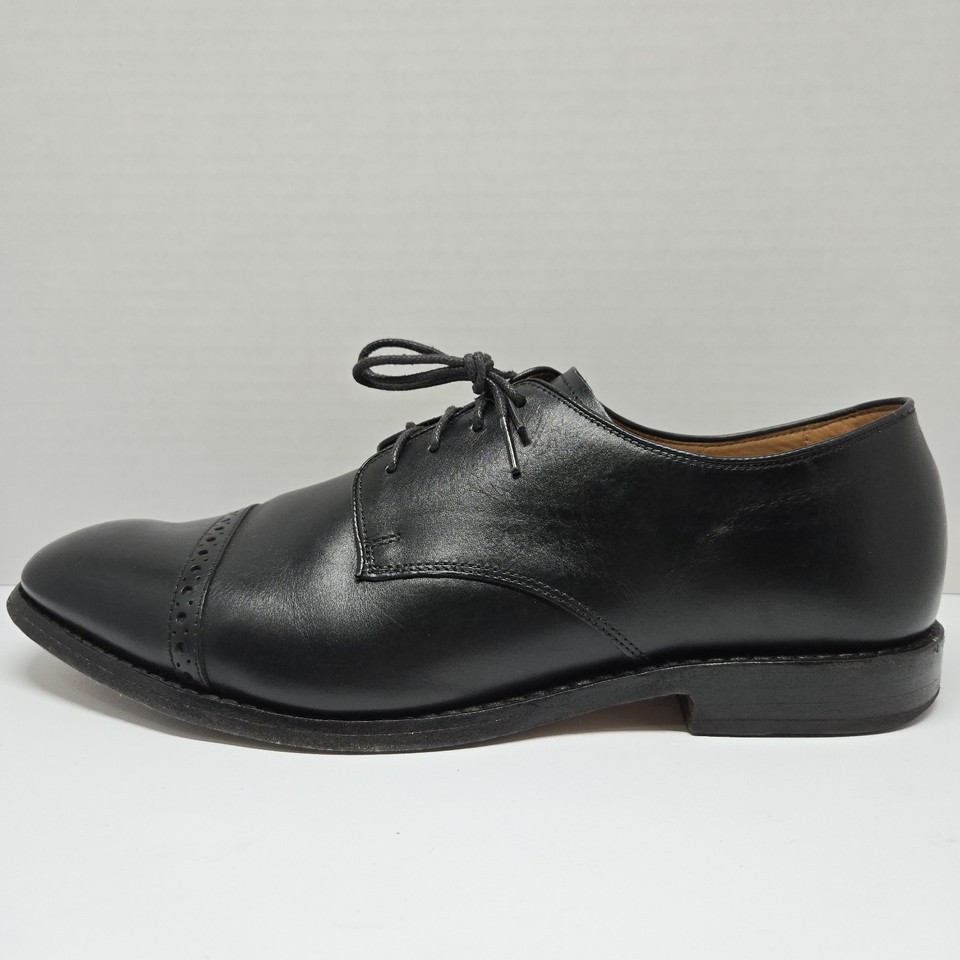 Allen Edmonds Boulevard Cap-Toe Derby Black Bench Welt Size 10D | eBay