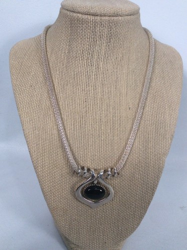 J.R. Silversmith USA Modernist Sterling Silver 925 Onyx Pendant ...