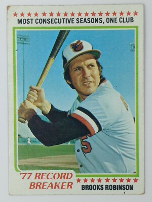1978 78 Topps Record Breaker Brooks Robinson #4, Baltimore Orioles, HOF ...