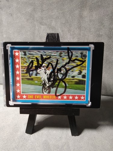 EVEL KNIEVEL AUTOGRAPHED SIGNED BY ROBBIE KNIEVEL CARD | eBay