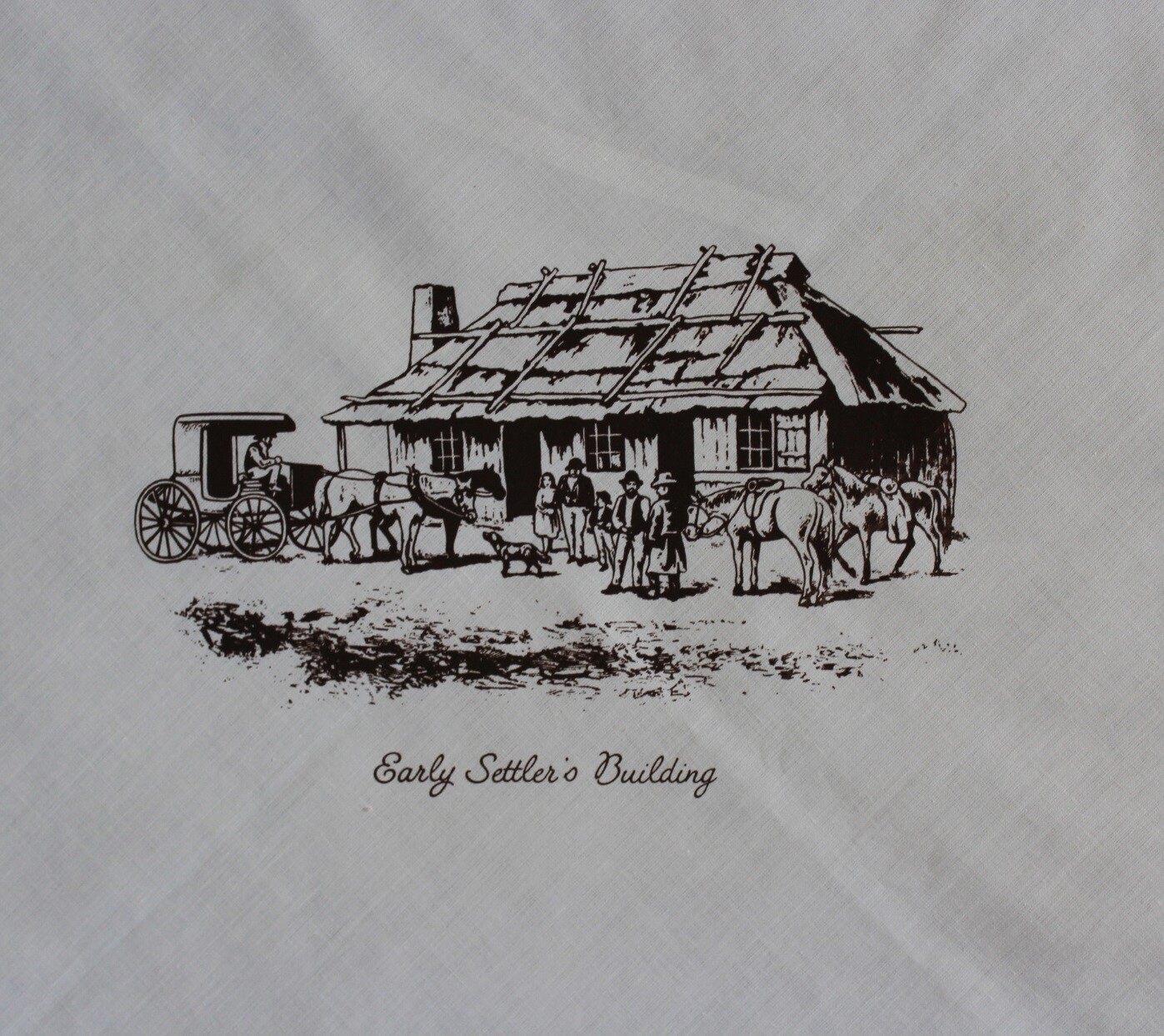vintage HOBBYTEX AUSTRALIAN SOUVENIR CLOTH (102cms x 102cms) with ...