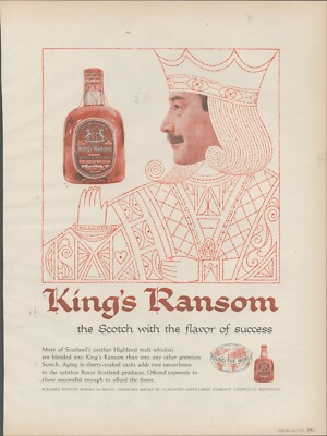 1958 KING's RANSOM AD - SCOTCH HIGHLAND MALT | eBay