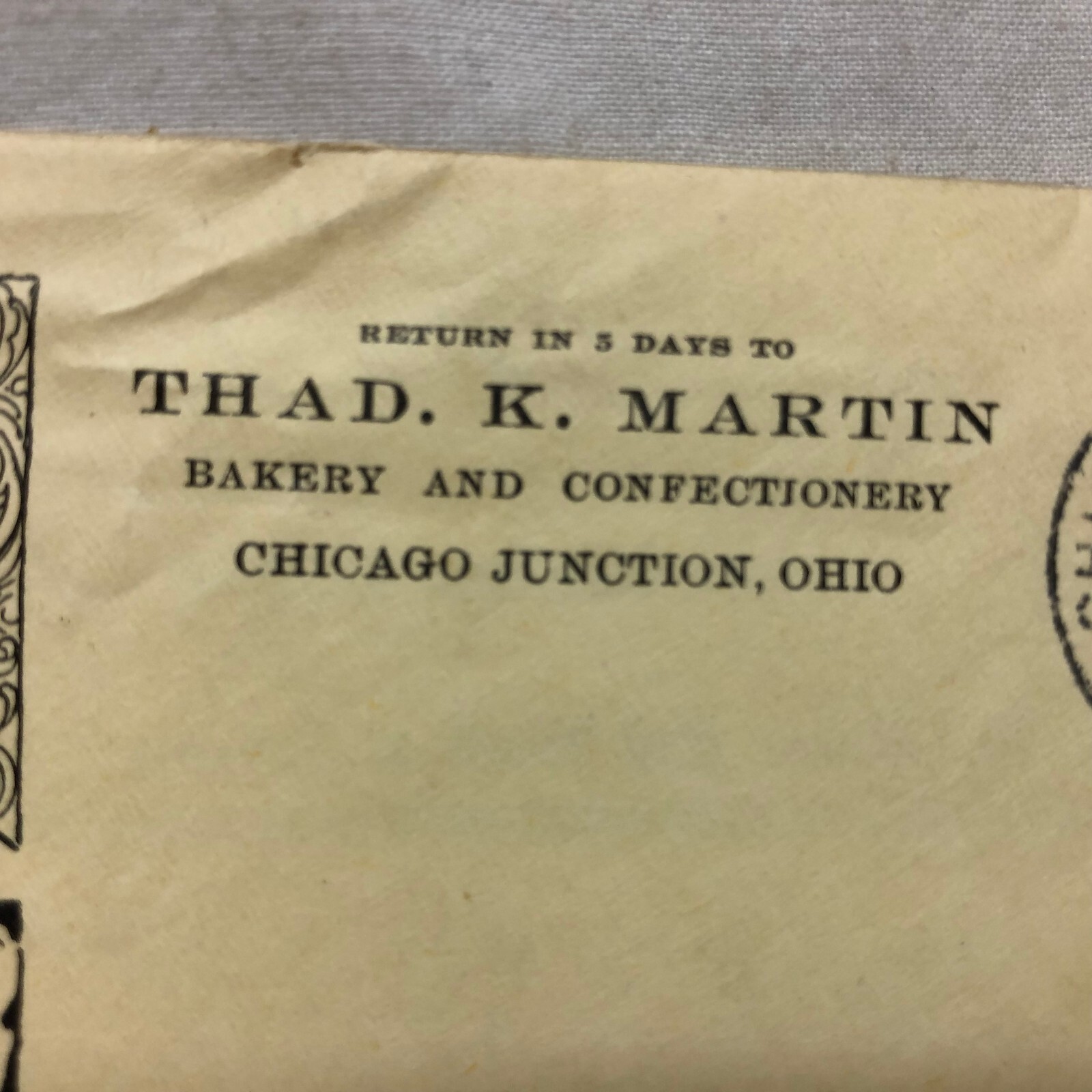 3 Vintage 1915 Chicago Junction Ohio Thad. K Martin Cover Letters ...