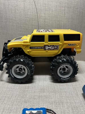 NIKKO Hummer H2 Yellow RC Car 10” Radio Controlled 4.8 Volt 2WD Truck ...