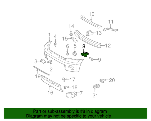 GENUINE OEM TOYOTA 2008-2022 SEQUOIA RIGHT FRONT BUMPER SIDE SUPPORT ...