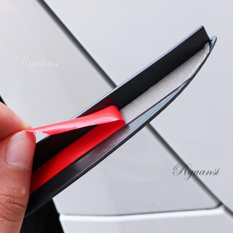 2PCS Carbon Fiber Car Wheel Eyebrow Arch Trim Lips Strip Fender Flare ...