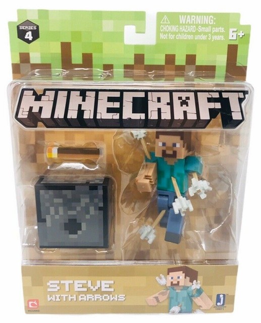 Minecraft Series 4 Steve With Arrows Jazwares Mojang 2018 Action Figure ...
