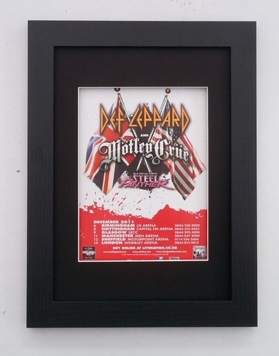 DEF LEPPARD*MOTLEY CRUE*UK*Tour*2011*Poster*Flyer*QUALITY*FRAMED*FAST ...