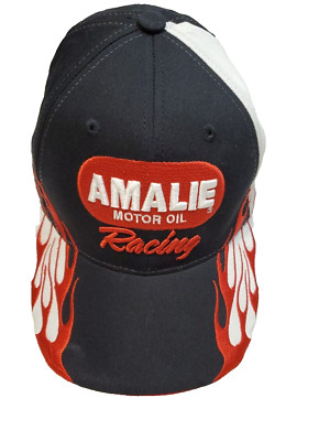 Amalie Motor Oil Racing Baseball Cap Hat Embroidered Flames adjustable ...