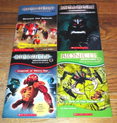 Lot of 4 Lego Bionicles Children's Chapter Book Chronicles Legends ...