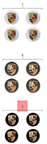 Genuine PORSCHE Set Wheel Trim Caps 00004460726 | eBay