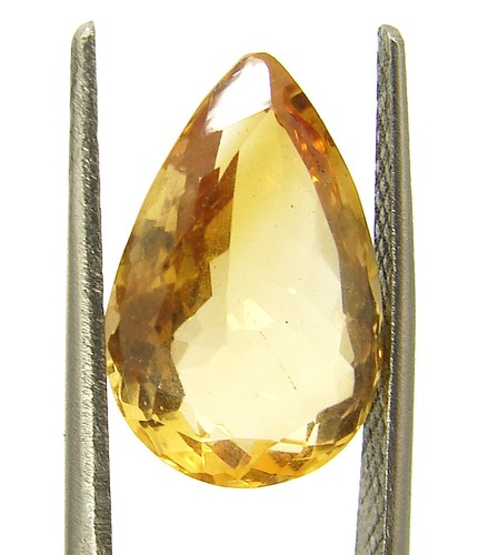6.05 Ct Natural Citrine Quartz Loose Gemstone Pear Cut Healing Stone ...