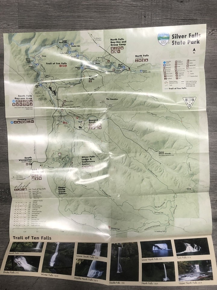Silver Falls State Park NP Brochure Map NPS Guide 2025 | eBay