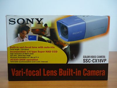 SONY SSC-CX18VP PAL COLOR CCTV CAMERA (240V) WITH INTEGRATED ZOOM LENS ...