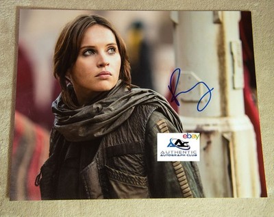 FELICITY JONES AUTOGRAPH SIGNED 11X14 PHOTO STAR WARS ROGUE ONE JYN ...