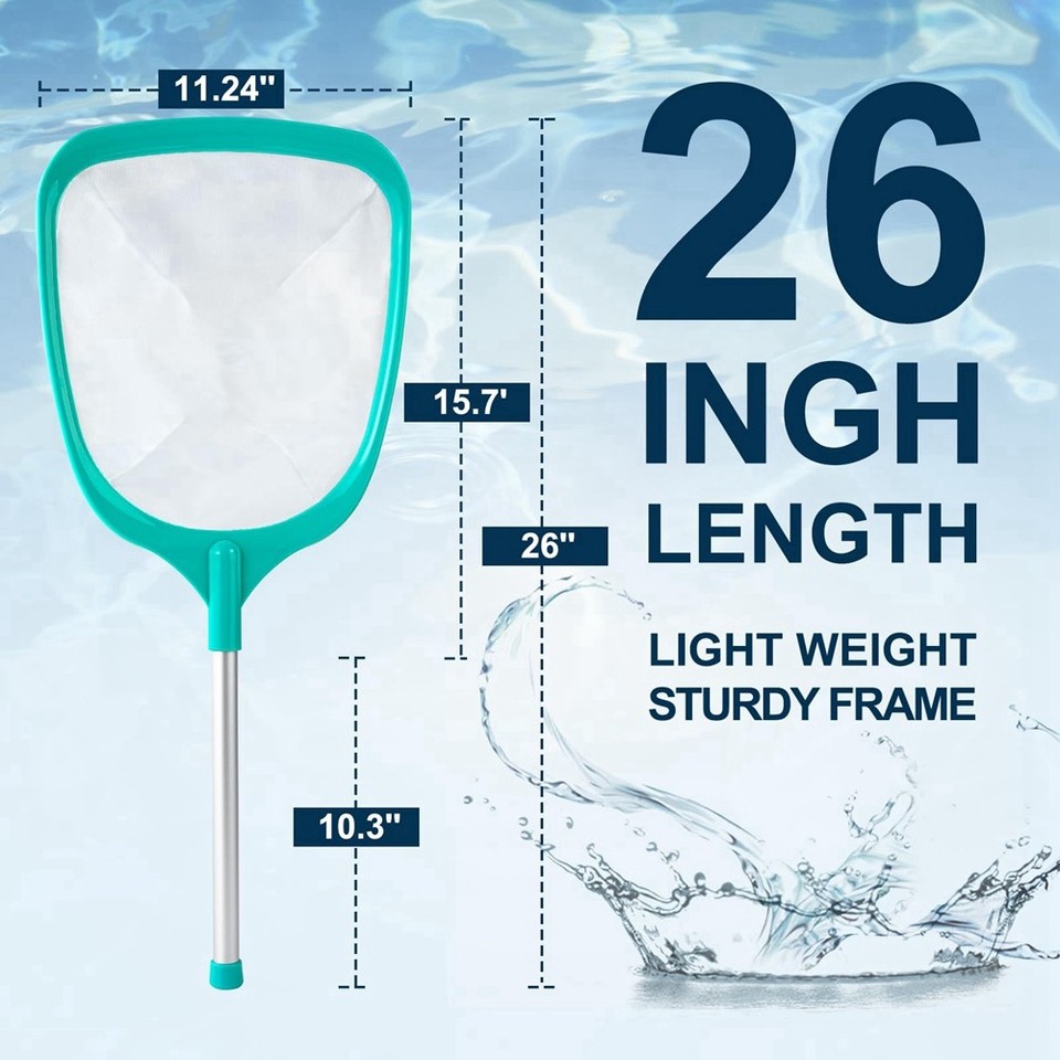 Pool Skimmer Net with Pole- , Pond & Spa Leaf Rake with Deep Ultra7982 ...