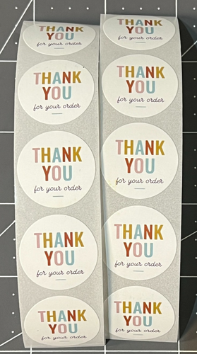 Lot of 10(pcs) Thank You For Your Order Stickers 1” × 1” Small Business ...