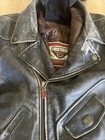 Vintage First Gear Leather Motorcycle Jacket Size Xl Distressed Grunge ...