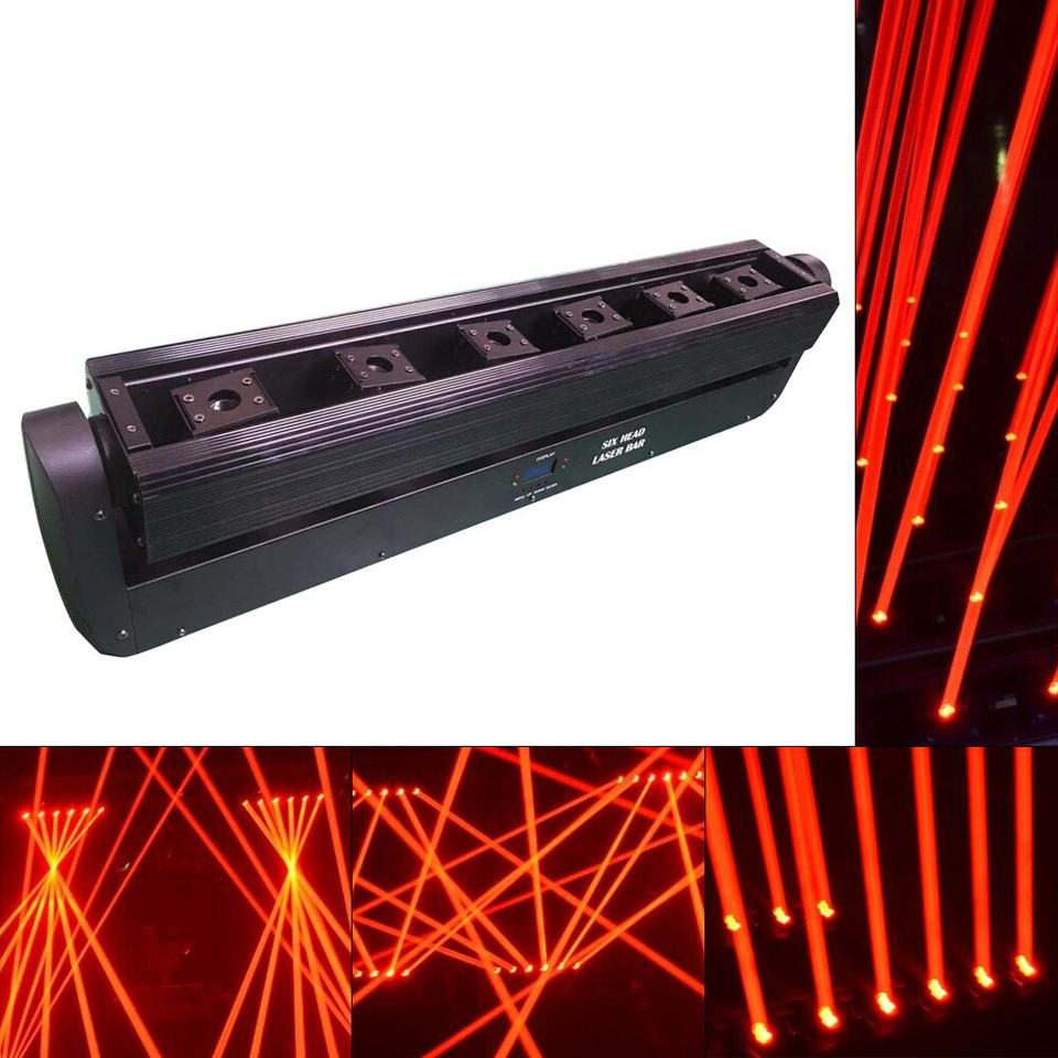6 Eyes Stage Moving Head Laser Bar Light DJ Stage Show DMX RED Spider ...