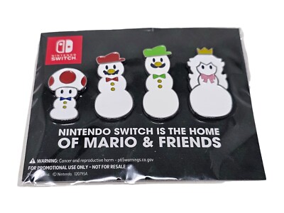 Mario and Friends Snowmen Holiday Pin Set Exclusive Pin Set Christmas ...