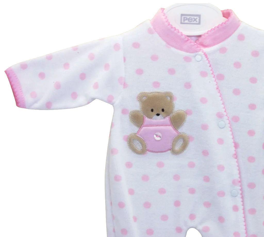 Baby Girls Pink ~ Teddy Spot Sleepsuit ~ Premature Tiny 3-5lbs - NB-0-3 ...