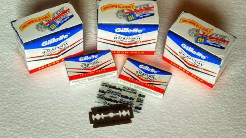 1000 GILLETTE WILKINSON SWORD RAZOR BLADE Double Edge Safety Blade(100 ...