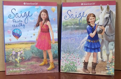 NEW American Girl Books "Saige" And "Saige Paints the Sky" Set Lot of 2 ...