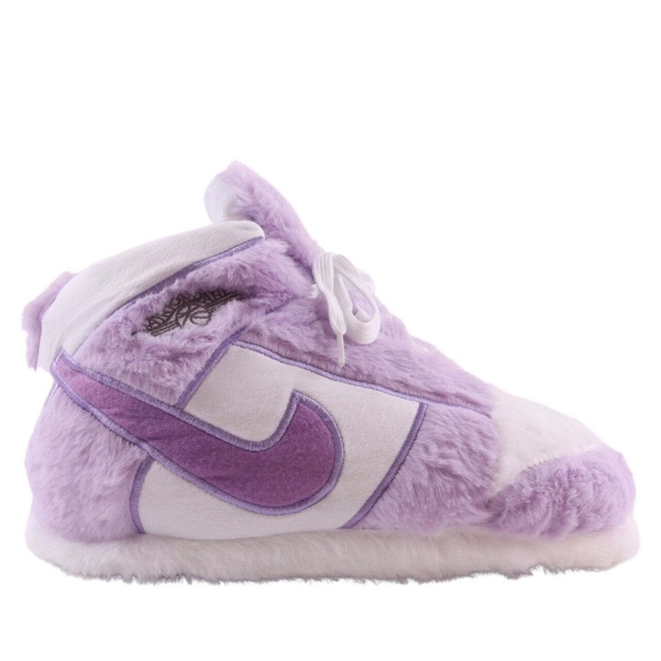 AJ 1 Purple Mist Retro Hi Top Trainer Sneaker Slippers | eBay