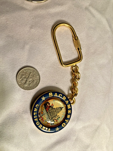 Sacramento California State Flip Spin Metal Key Ring Chain | eBay