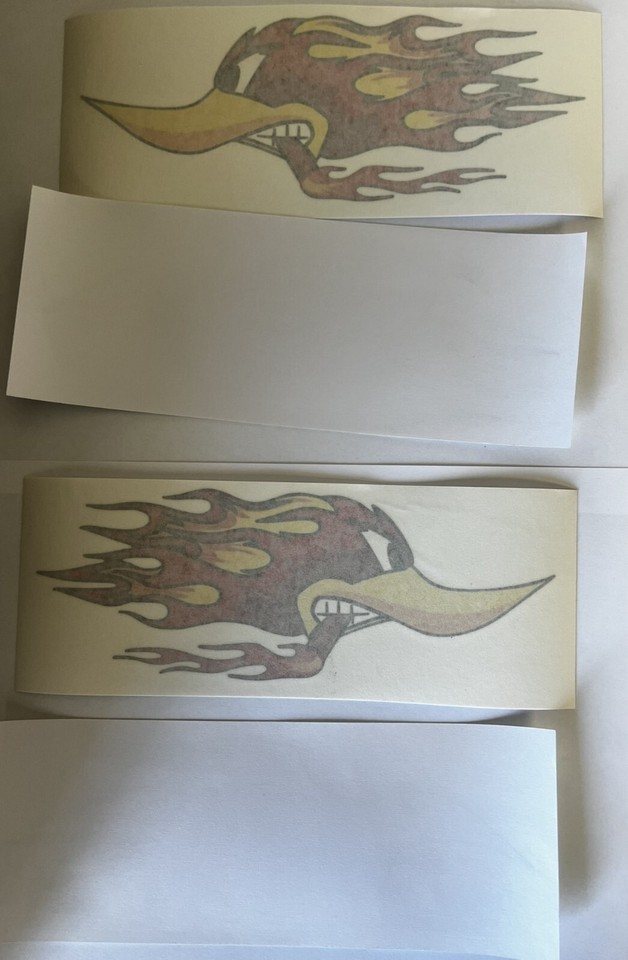 Flaming Woodpecker 8 Inch Decals (2) (Hotrod Dodge Ford Chevy Honda ...