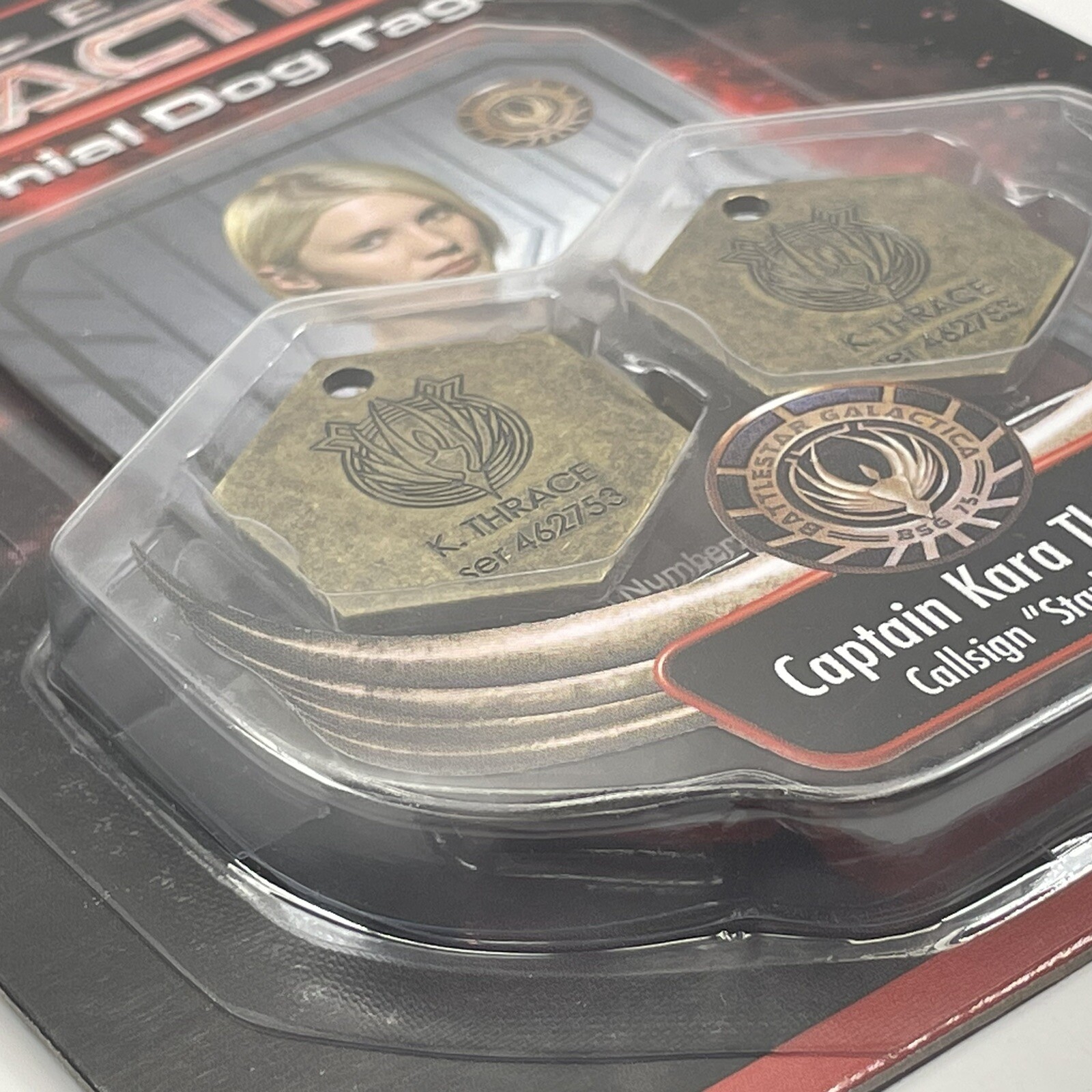 Battlestar Galactica 2007 Captain Kara Thrace Colonial Dog Tags ...