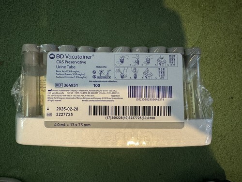 C&S Preservative Urine Tubes 364951 Pack Of 100 | eBay