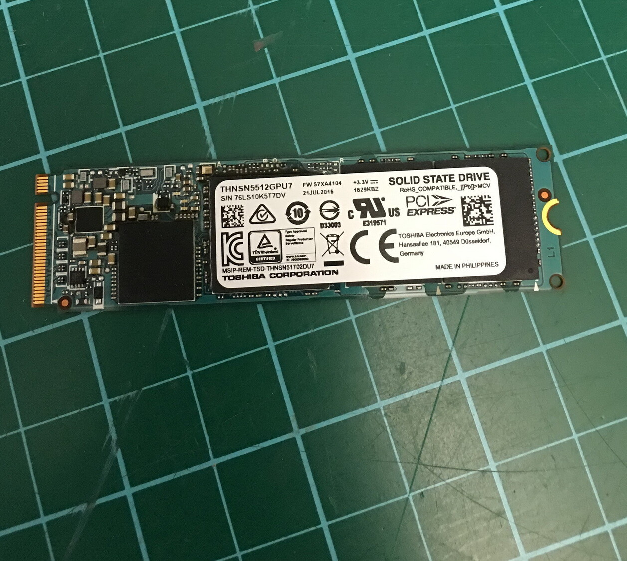 TOSHIBA 512GB m.2 2280 SATA PCIe SSD Solid State Drive Laptop ...