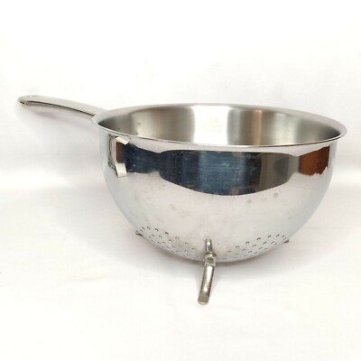 Stainless Steel Colander Large Handle 3 Footed Heavy Duty | eBay