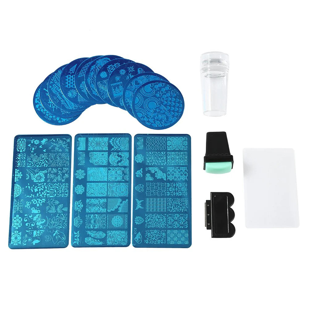 Manicure Stamp Stencils Nail Image Stamp Stencil Model Nail Art Plates ...