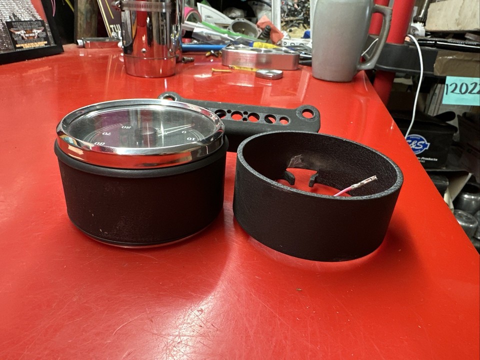 Harley Sportster Dyna Tach Tachometer Speedo Bracket Dual Gauge Mount ...