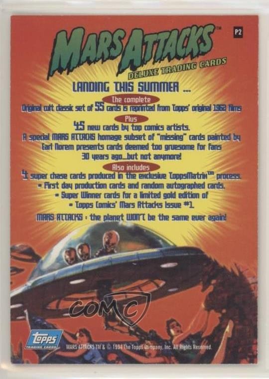 1994 Topps Mars Attacks! Archives Promos Mars Attacks #P2 0e2x | eBay