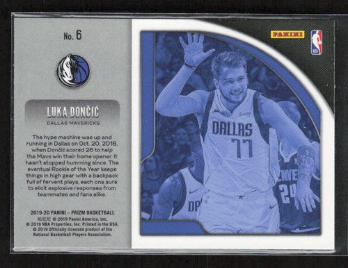 2019-20 Panini Prizm #6 Luka Doncic Get Hyped! Dallas Mavericks | eBay