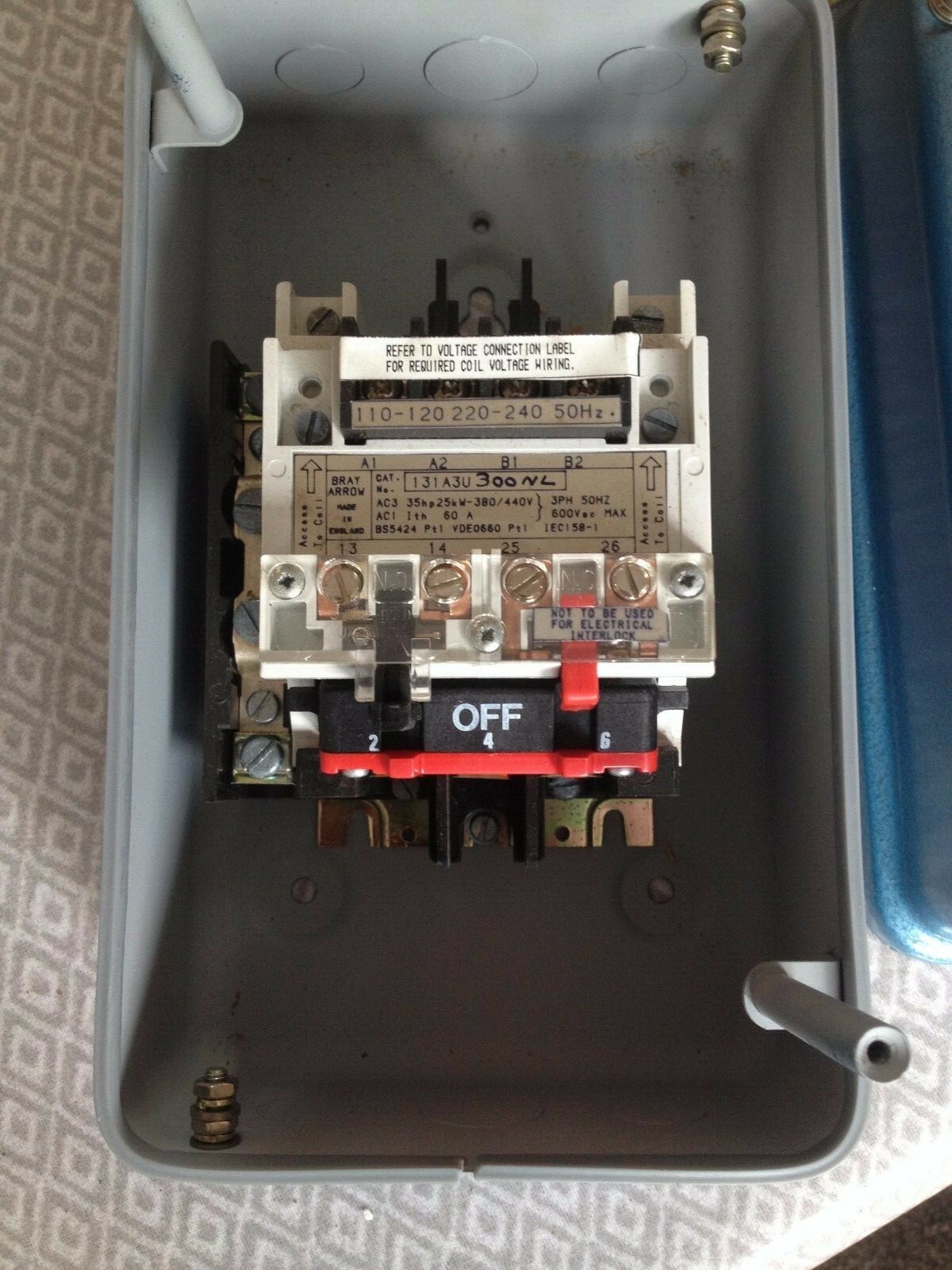 Enbray Contactor Heating contactor type 131a3nl300 coil 110-120/220 ...