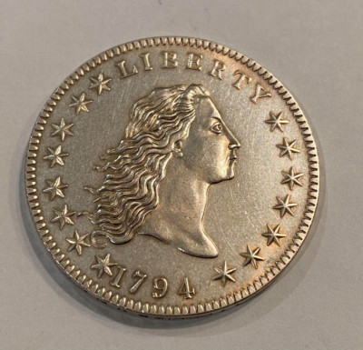 "1794 Dated" Flowing Hair One Dollar (Toned Silver Plate) v6 (New ...